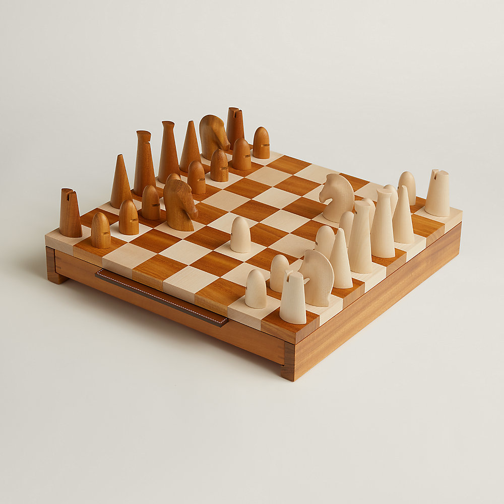 Samarcande II chess set - Blue | Hermès Netherlands